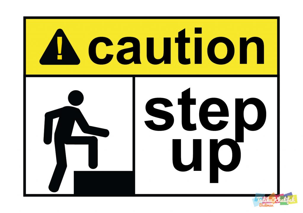 I-Sticker Safety Sign (No.16-Caution Step Up) | ASL Store | ASL ...